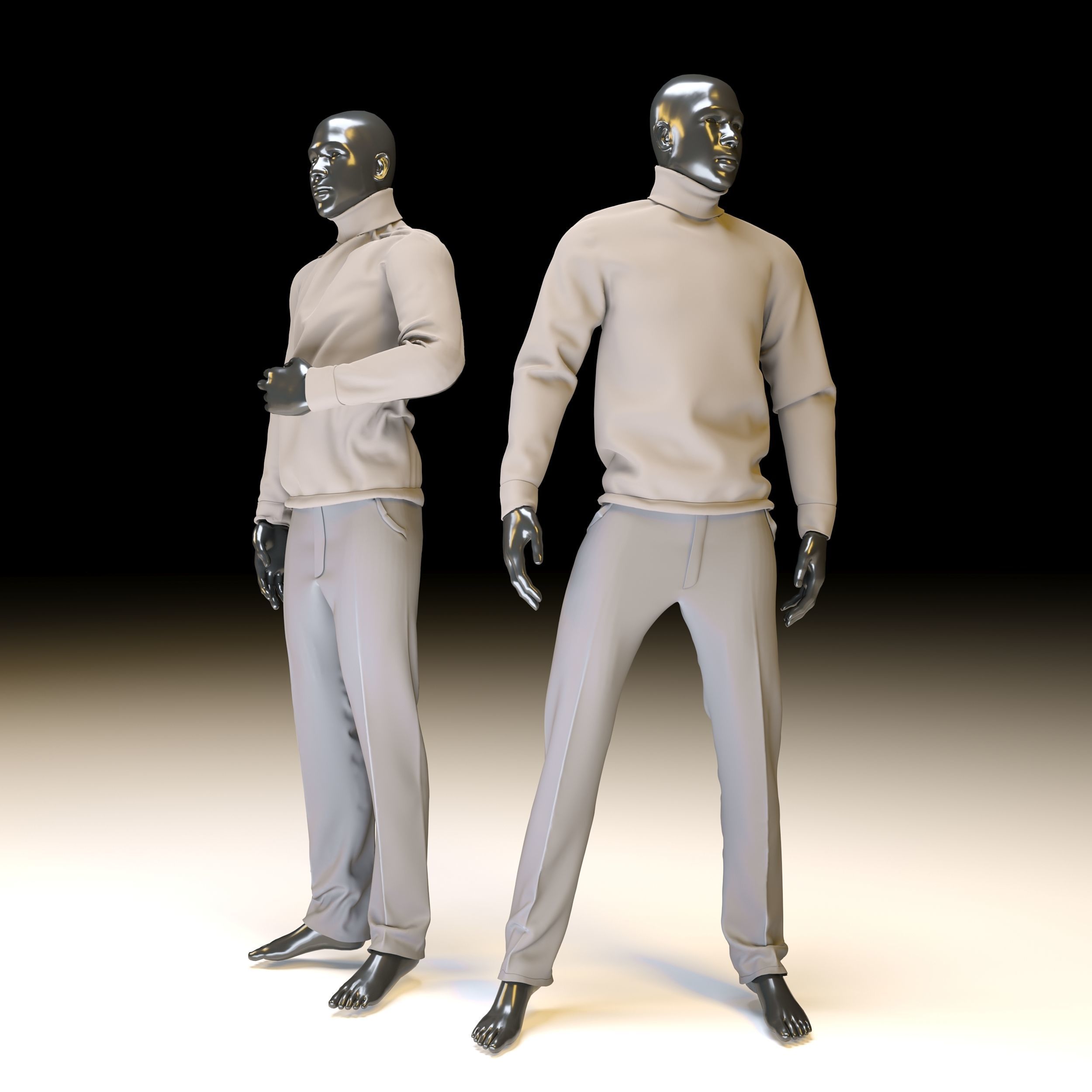 Mannequin two mannequins 3D model | CGTrader