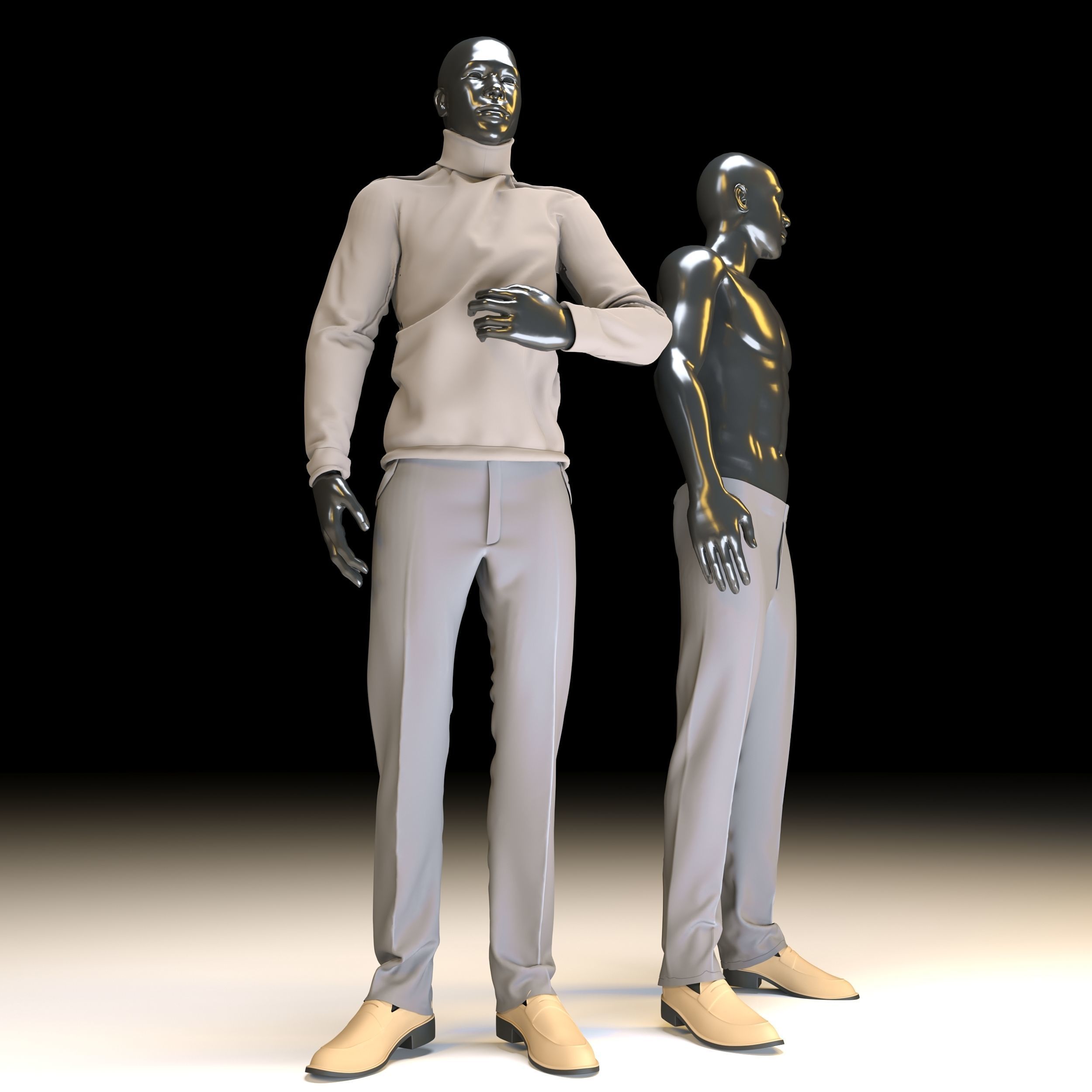 Mannequin two mannequins 3D model | CGTrader