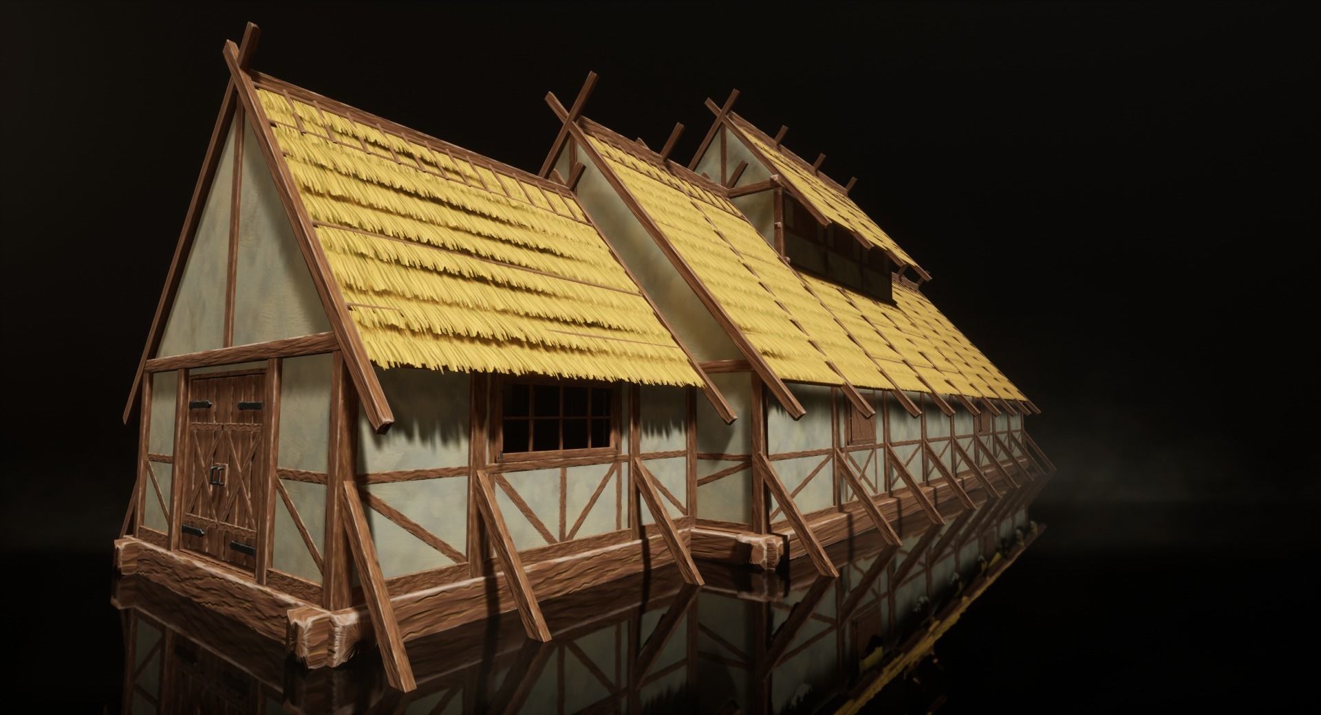 3D model Modular Stylized Medieval Village Kit VR / AR / low-poly ...