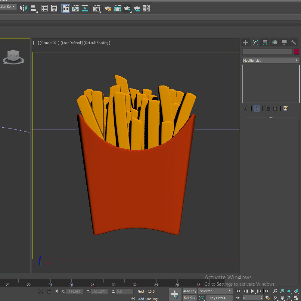 French fries cartoon 3D model | CGTrader