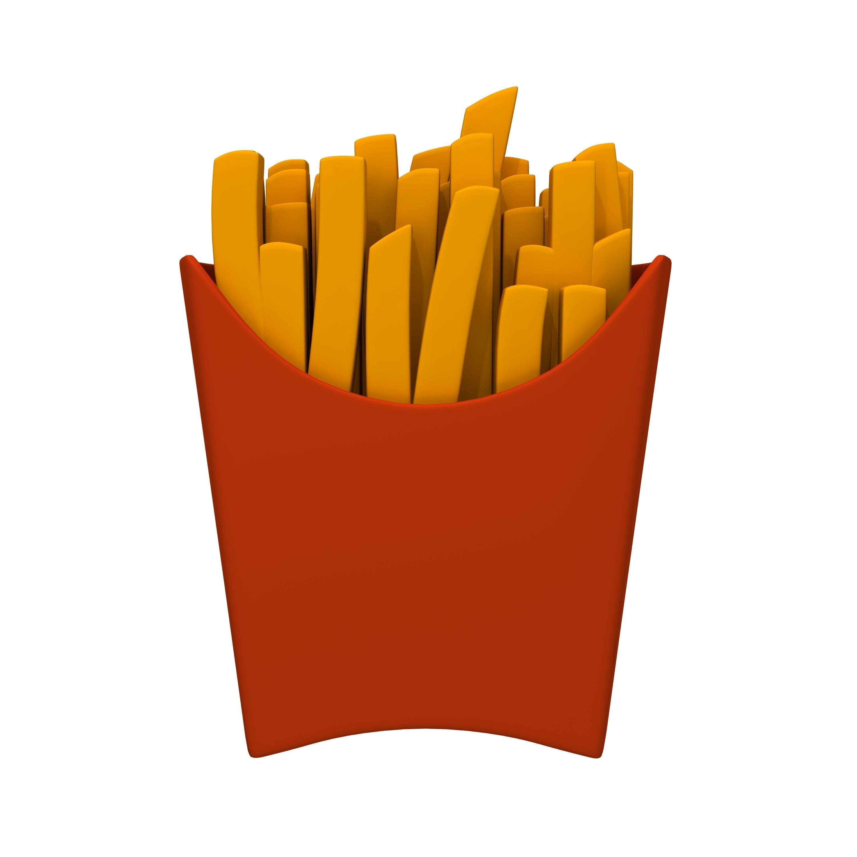 French fries cartoon 3D model | CGTrader