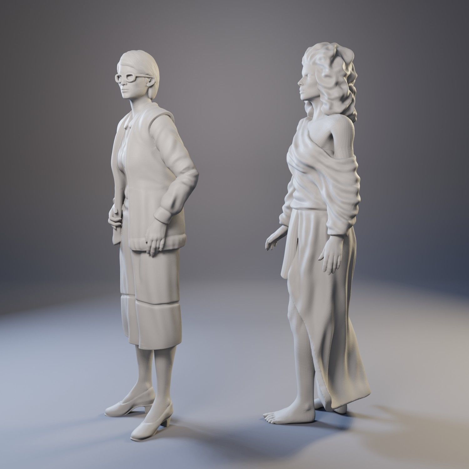 Dana and Janine from Ghostbusters 3D model 3D printable | CGTrader