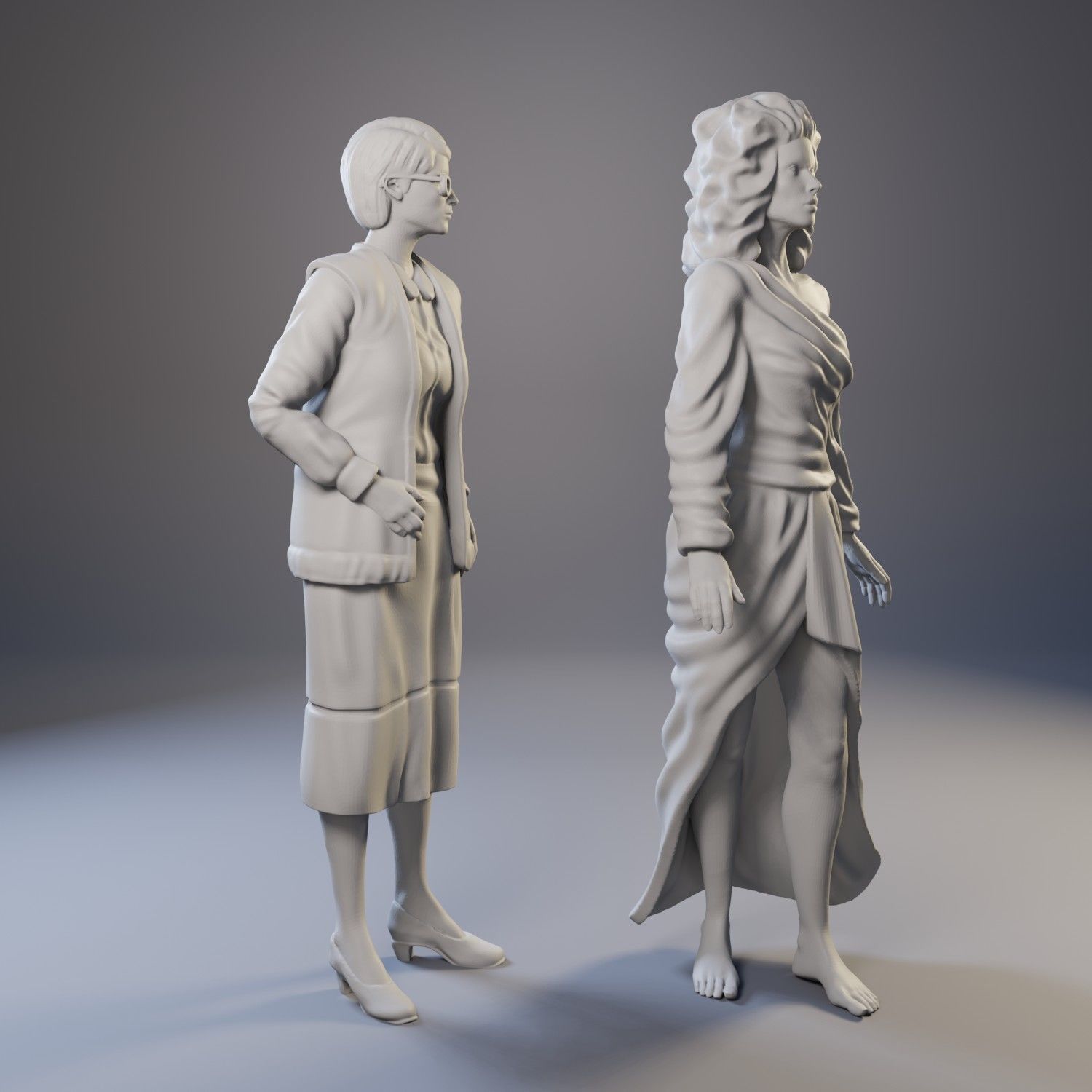 Dana and Janine from Ghostbusters 3D model 3D printable | CGTrader