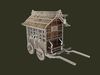 3D model Medieval Horse Cage Cart LP 3D model prisoner carriage VR / AR ...