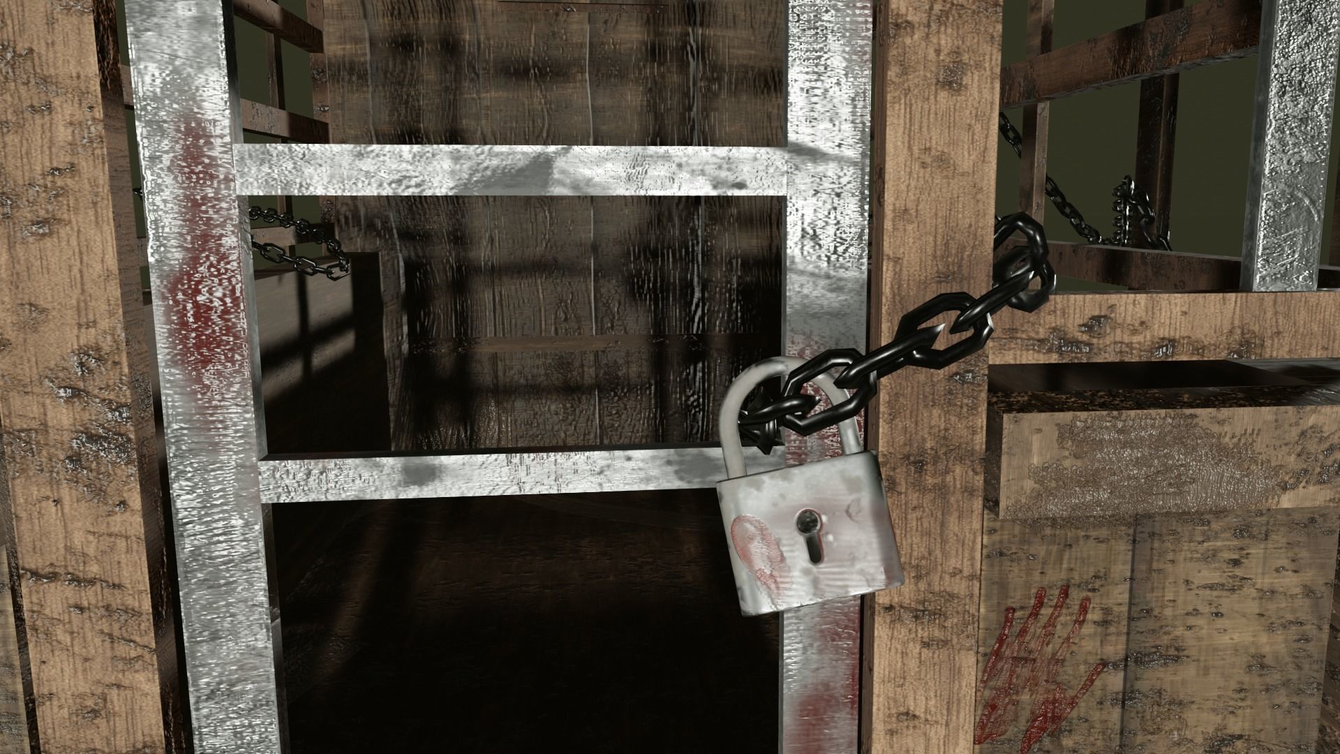 3D model Medieval Horse Cage Cart LP 3D model prisoner carriage VR / AR ...