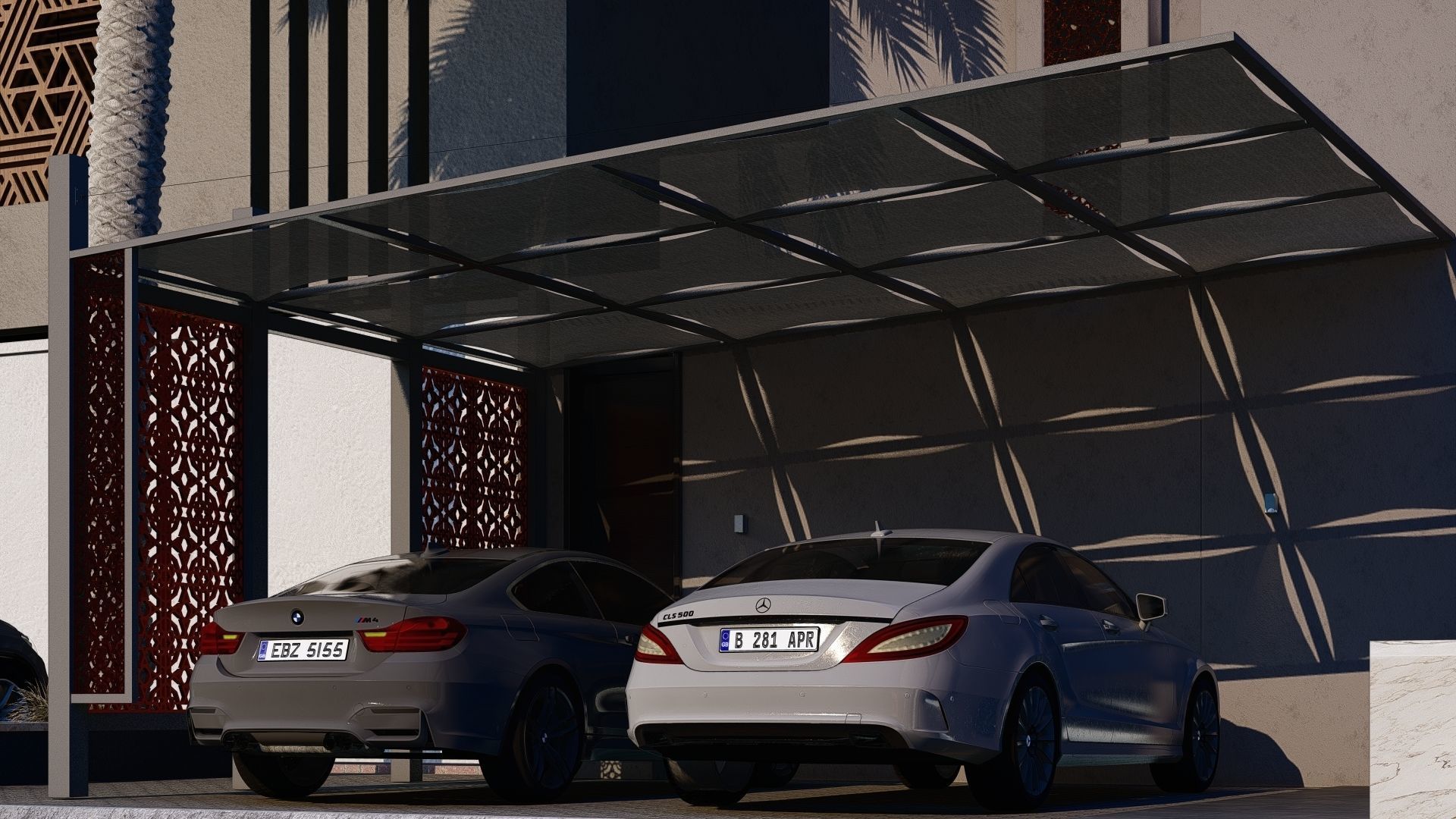 Car Shade 3D model rigged | CGTrader