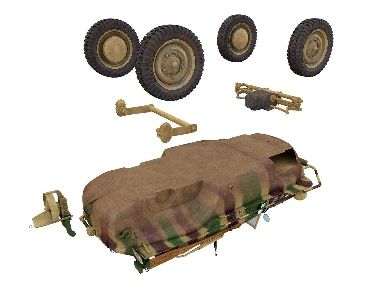 VW - Typ 166 - Schwimmwagen - 2 Panzer Division 3D model | CGTrader
