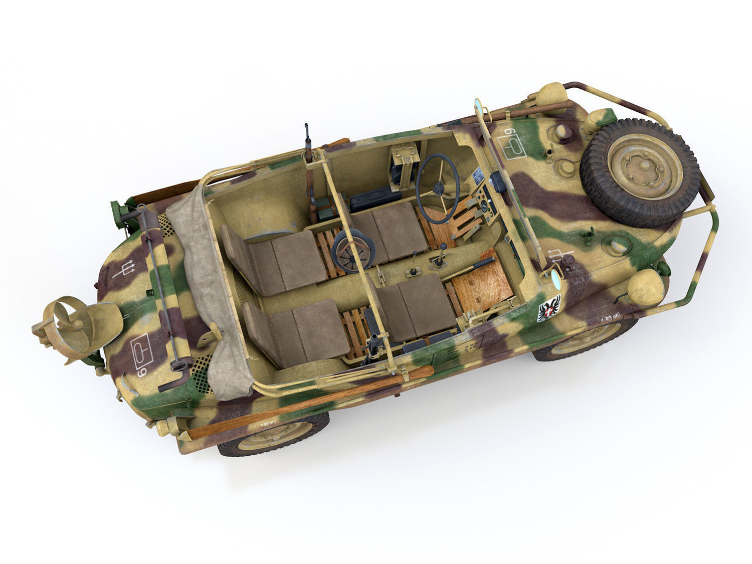 VW - Typ 166 - Schwimmwagen - 2 Panzer Division 3D model | CGTrader