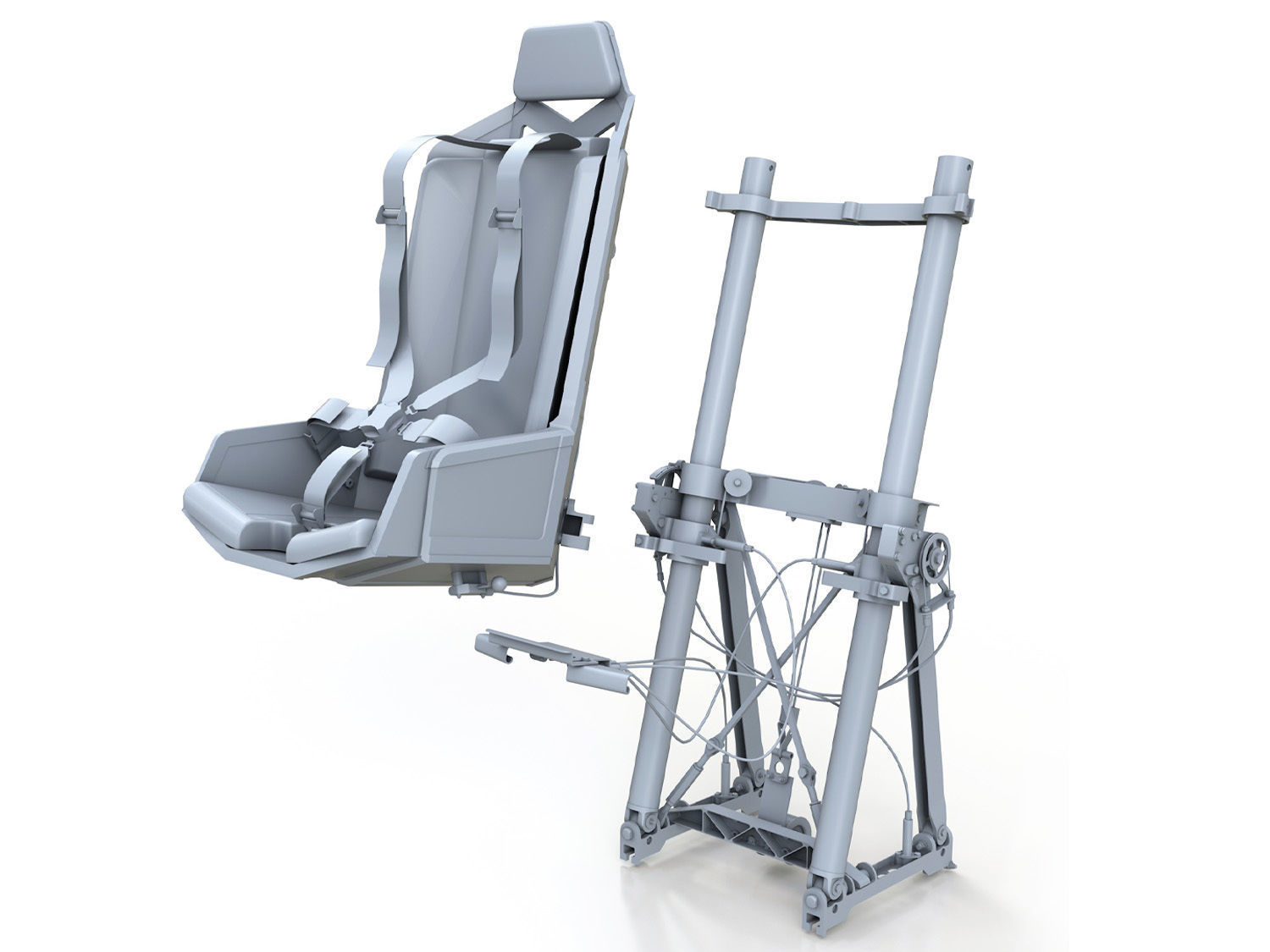Helicopter Pilot Seat 3D model | CGTrader