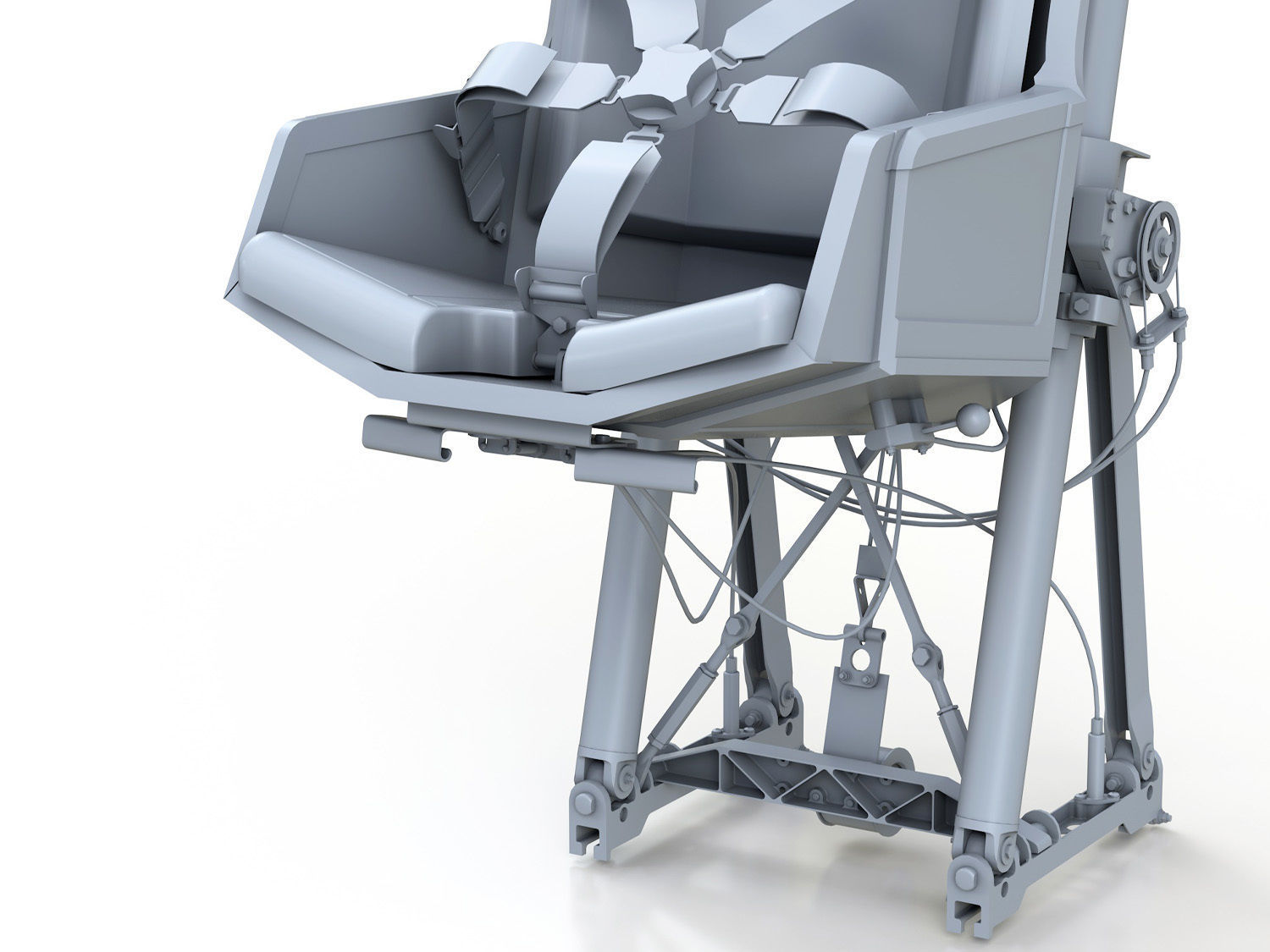 Helicopter Pilot Seat 3D model | CGTrader