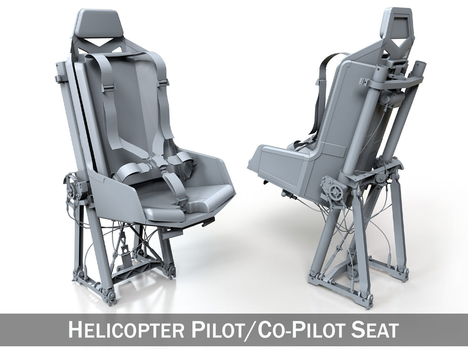 Helicopter Pilot Seat 3D model | CGTrader