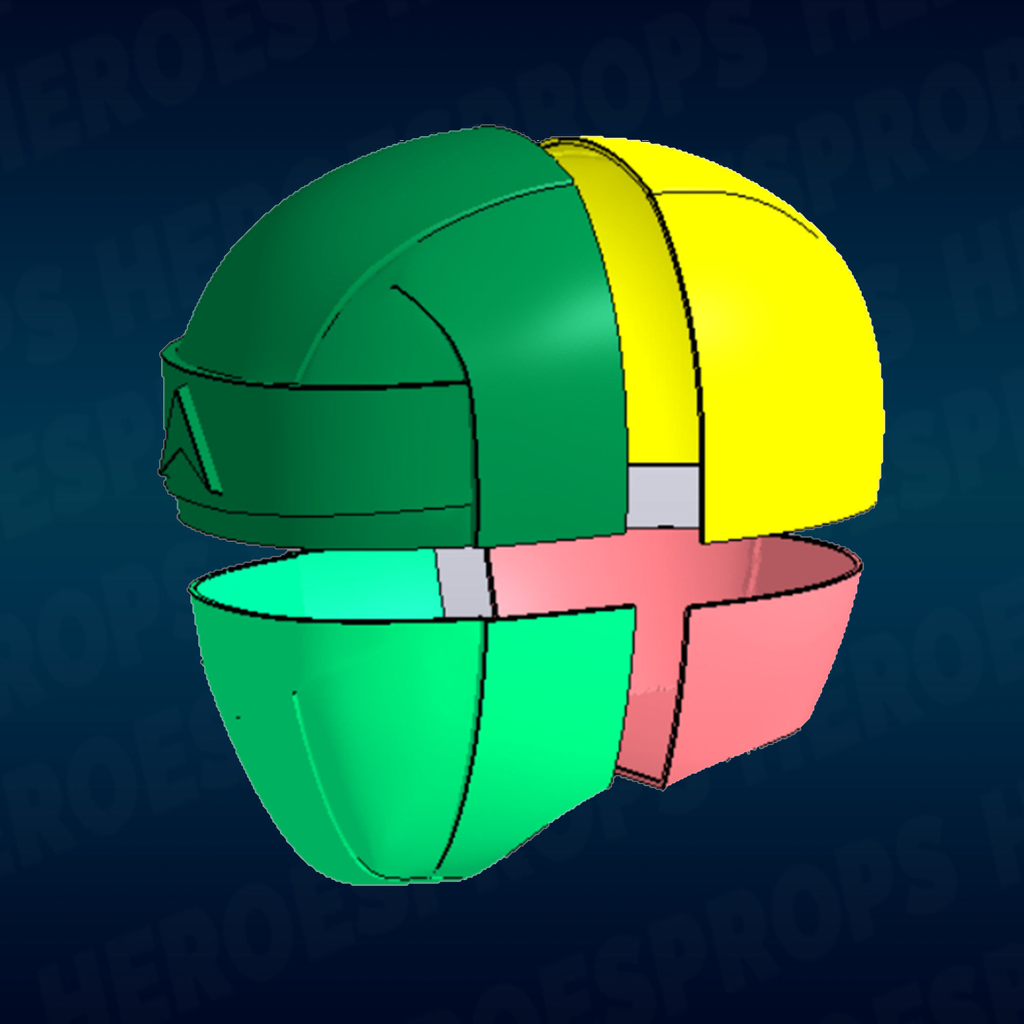 Yellow Kakuranger Super Sentai Helmet for 3D printing 3D model 3D ...