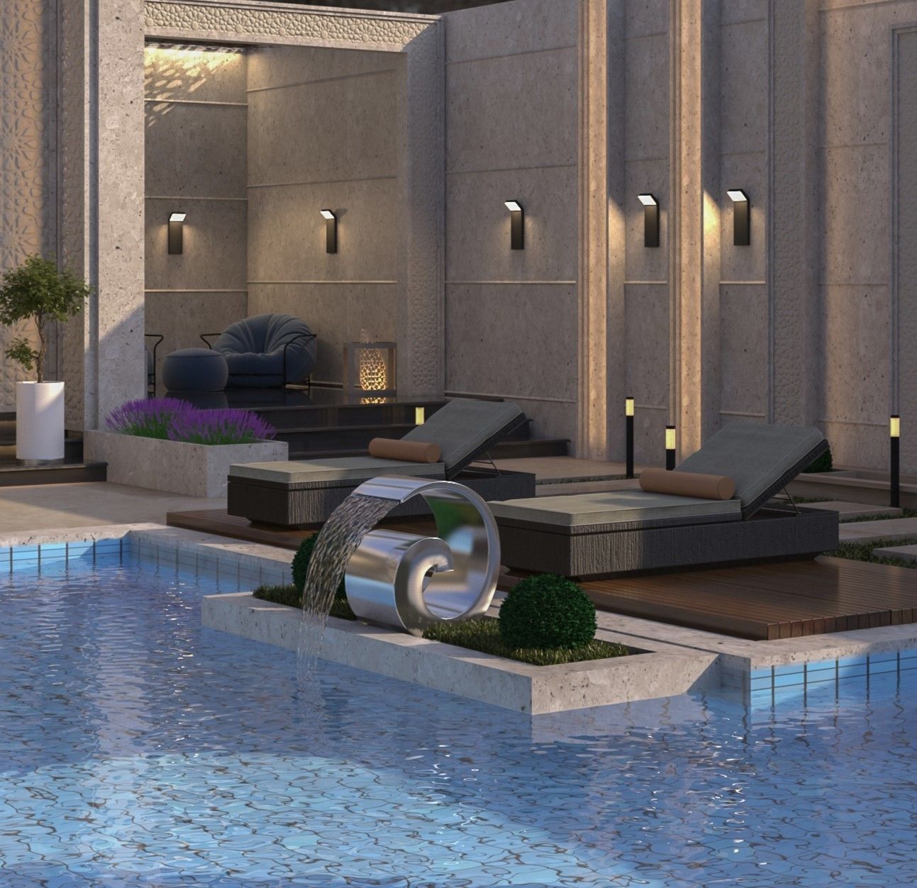 swimming pool 3D model | CGTrader