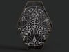 3D model Slavic diamond-shaped shield painted black with nordic symbol ...