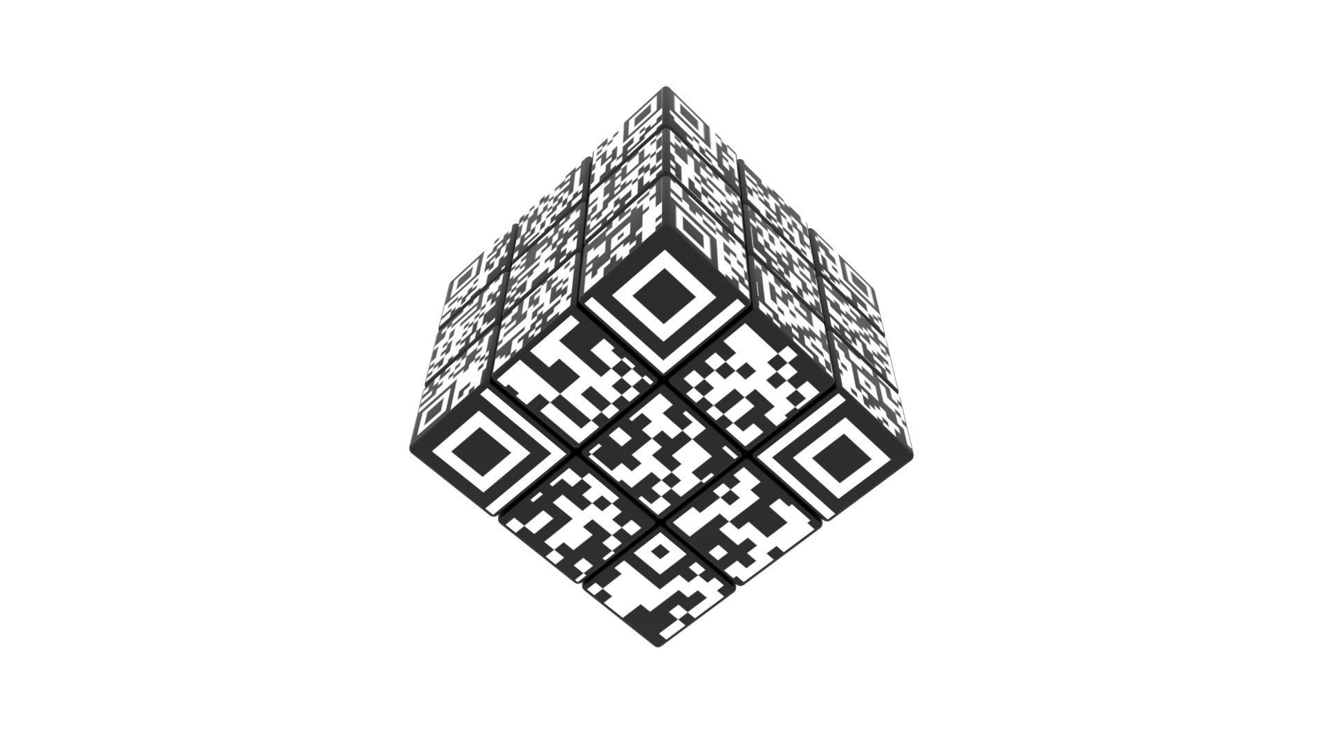 Qr Code Rubiks Cube 3d Model Cgtrader