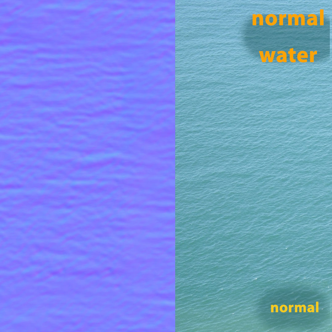 Texture 5 normal water VR / AR / low-poly | CGTrader