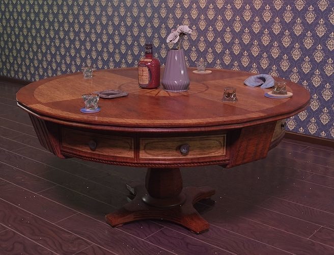 3D model Vintage Table Set VR / AR / low-poly | CGTrader