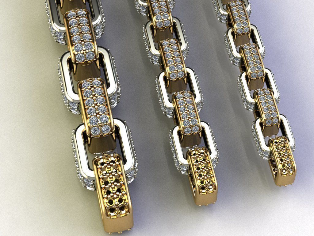 Square chain NEW Just STL 3D model 3D printable | CGTrader