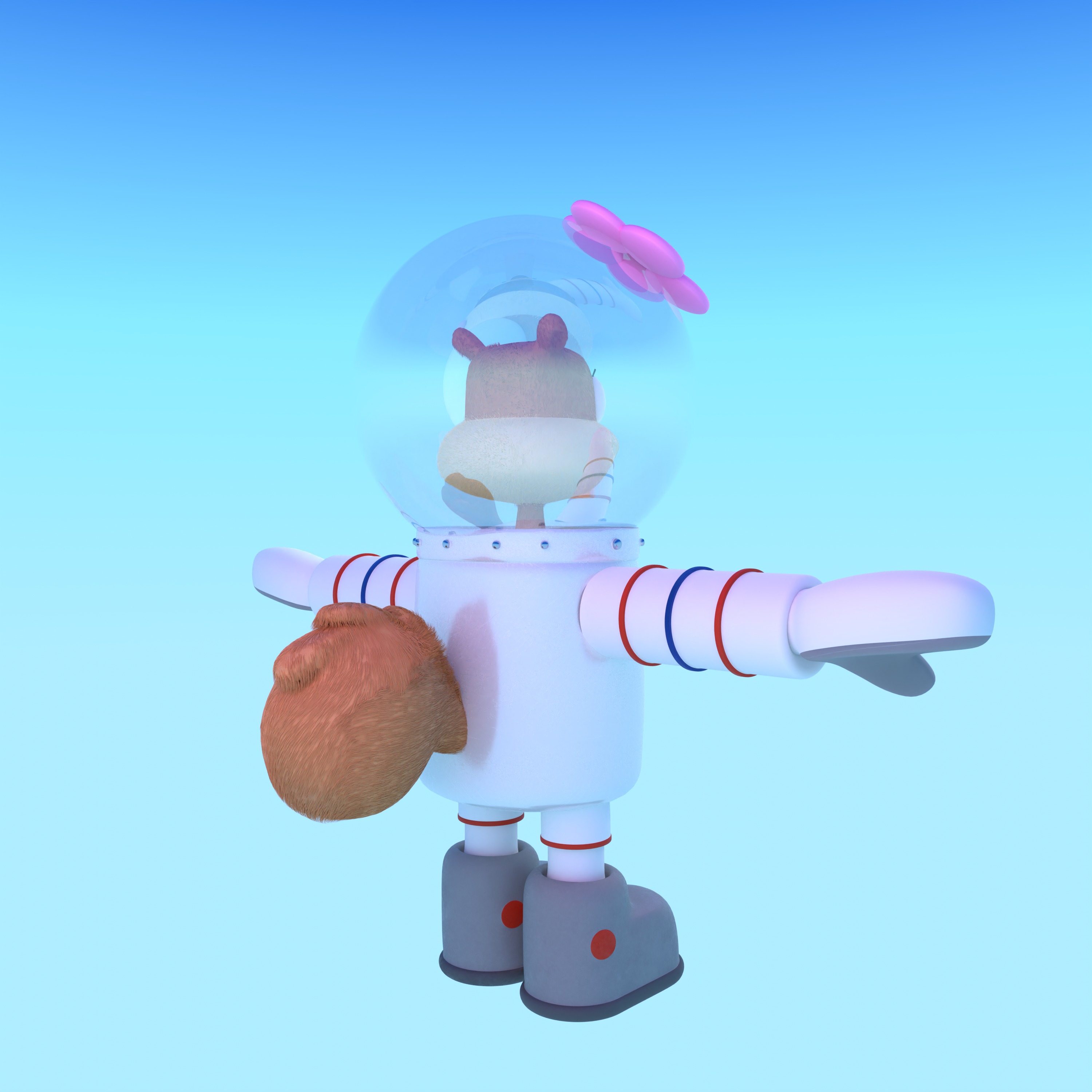 Sandy Cheeks 3D model rigged | CGTrader