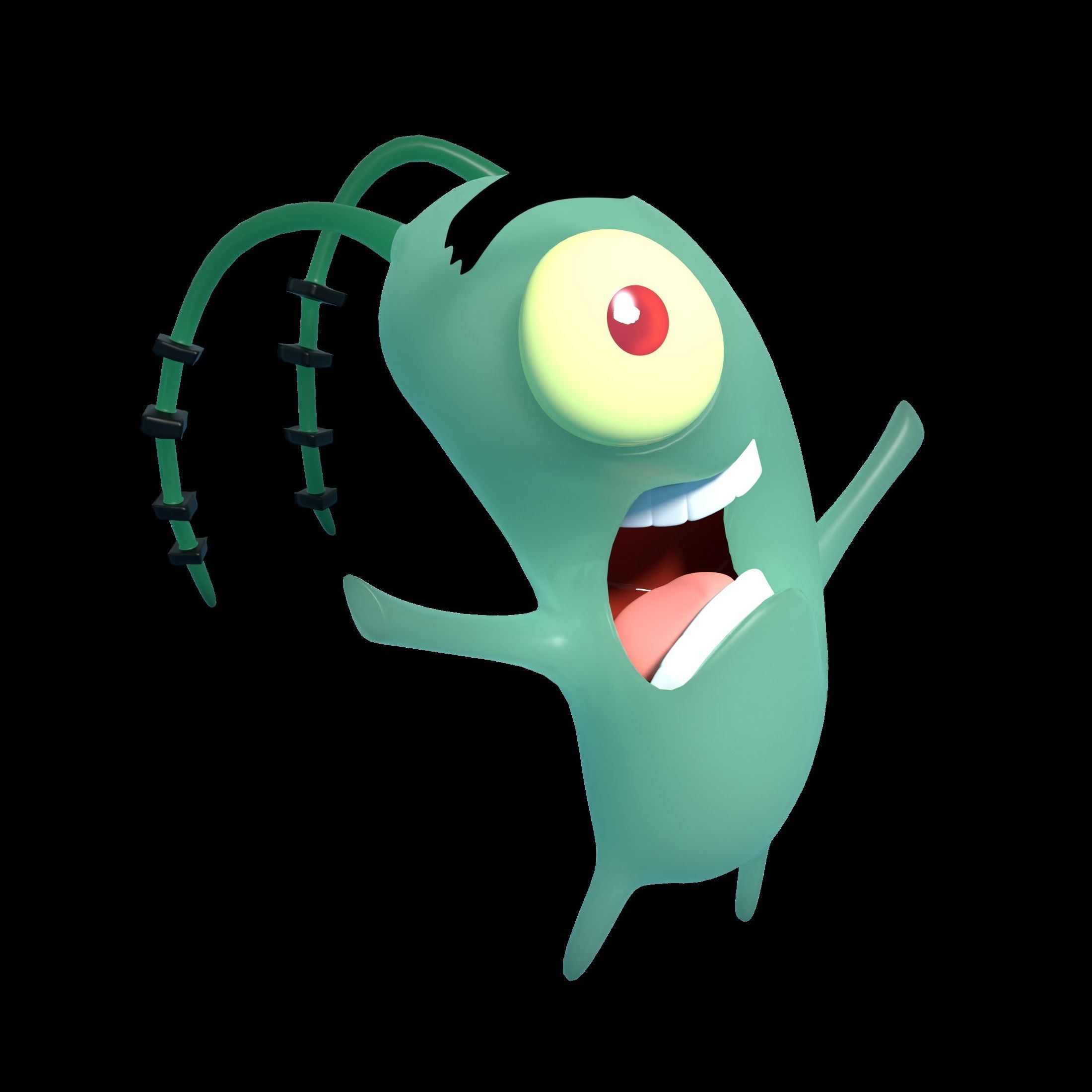 Sheldon J Plankton 3D model | CGTrader