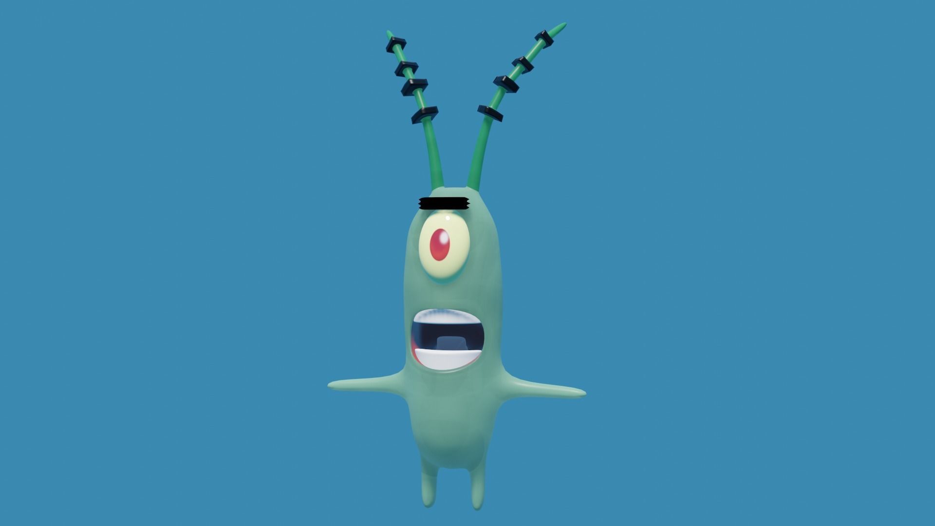 Sheldon J Plankton 3D model | CGTrader
