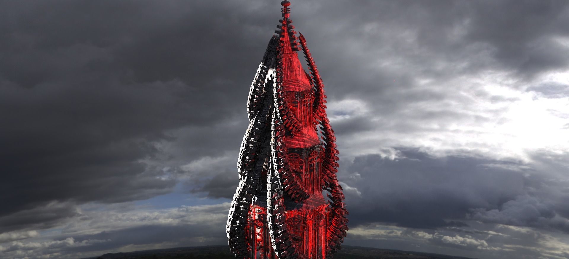 Cult Spine Arch Cathedral Tower 3D model | CGTrader