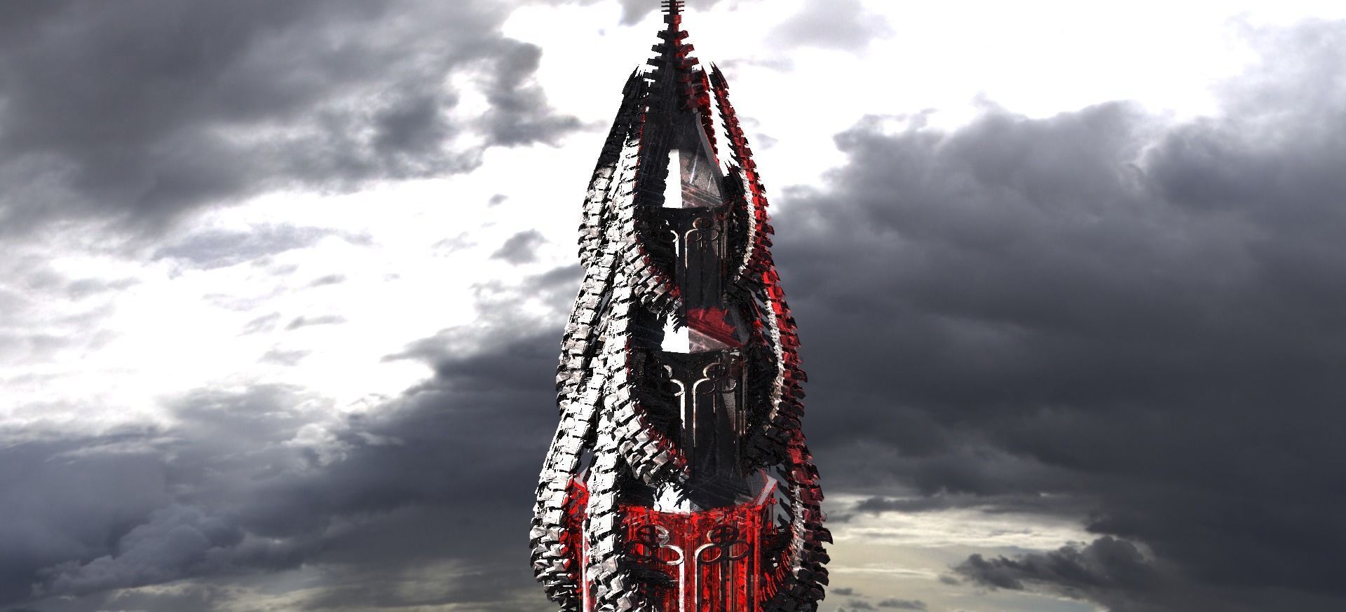 Cult Spine Arch Cathedral Tower 2 3D model | CGTrader