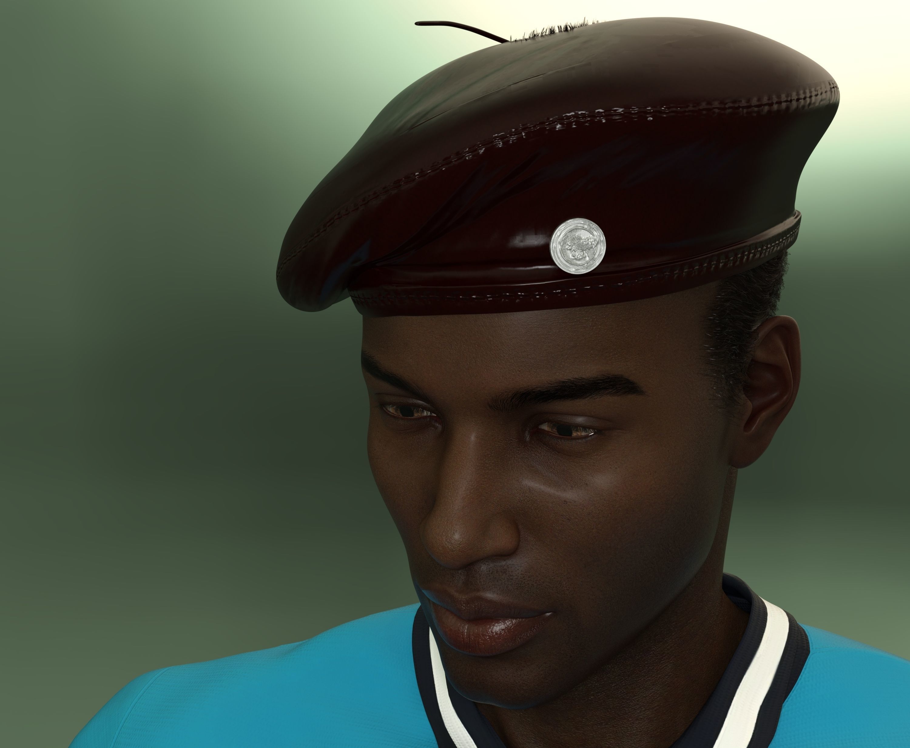 Leather Beret Package 3D model | CGTrader