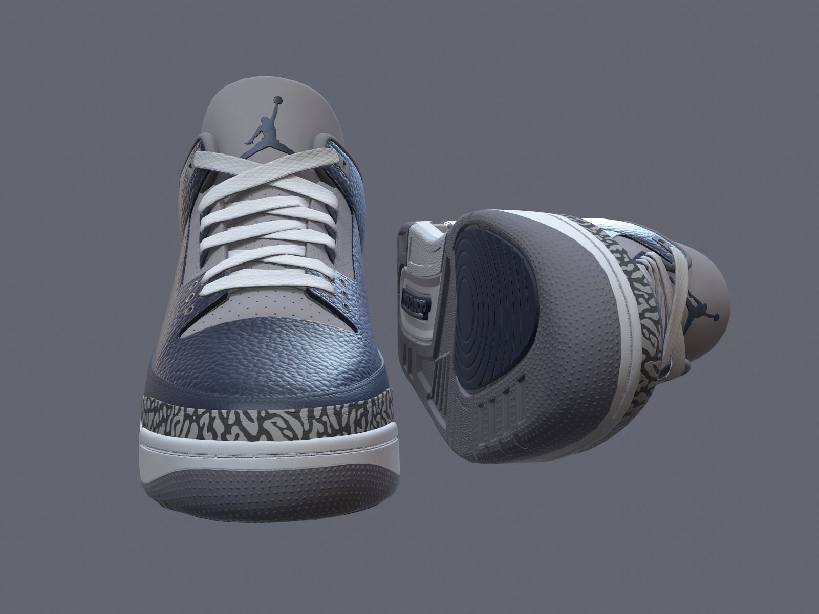 3d Model Air Jordan 3 Retro Sneakers 3 Vr Ar Low Poly Cgtrader