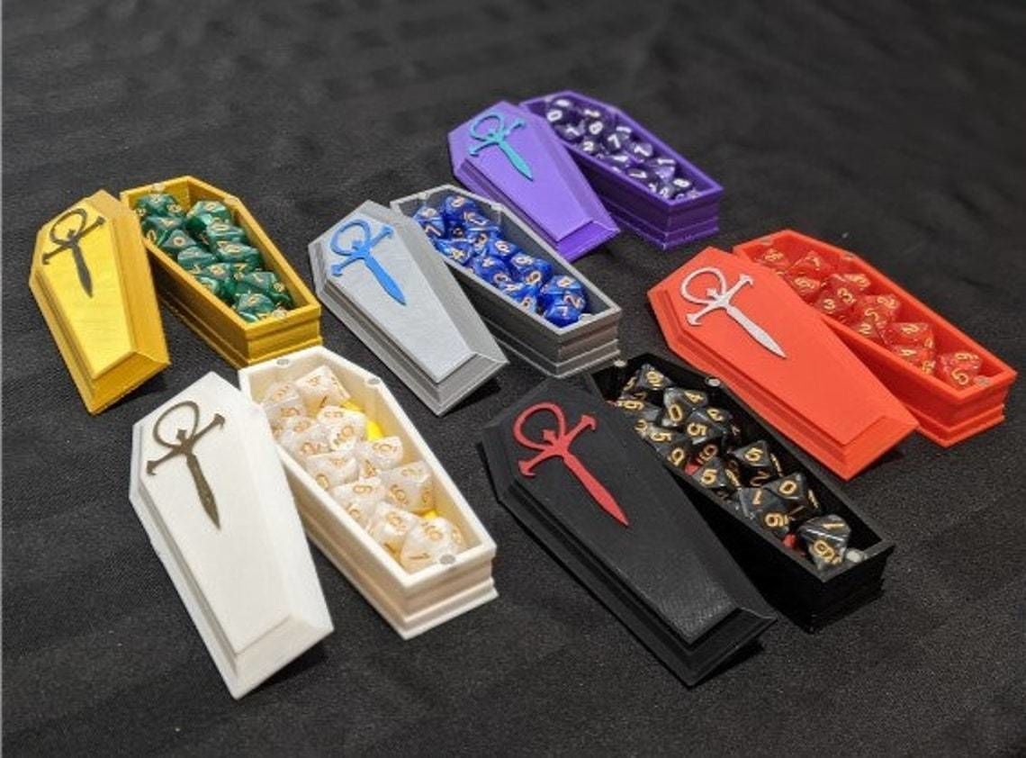 Halloween Vampir Coffin Dice Box 3D Print Stl File free 3D model 3D ...