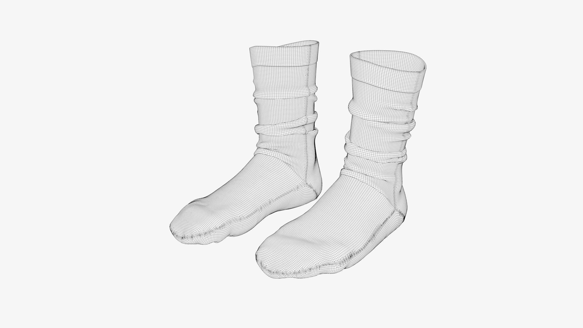 Long Socks Modeling 3D model | CGTrader