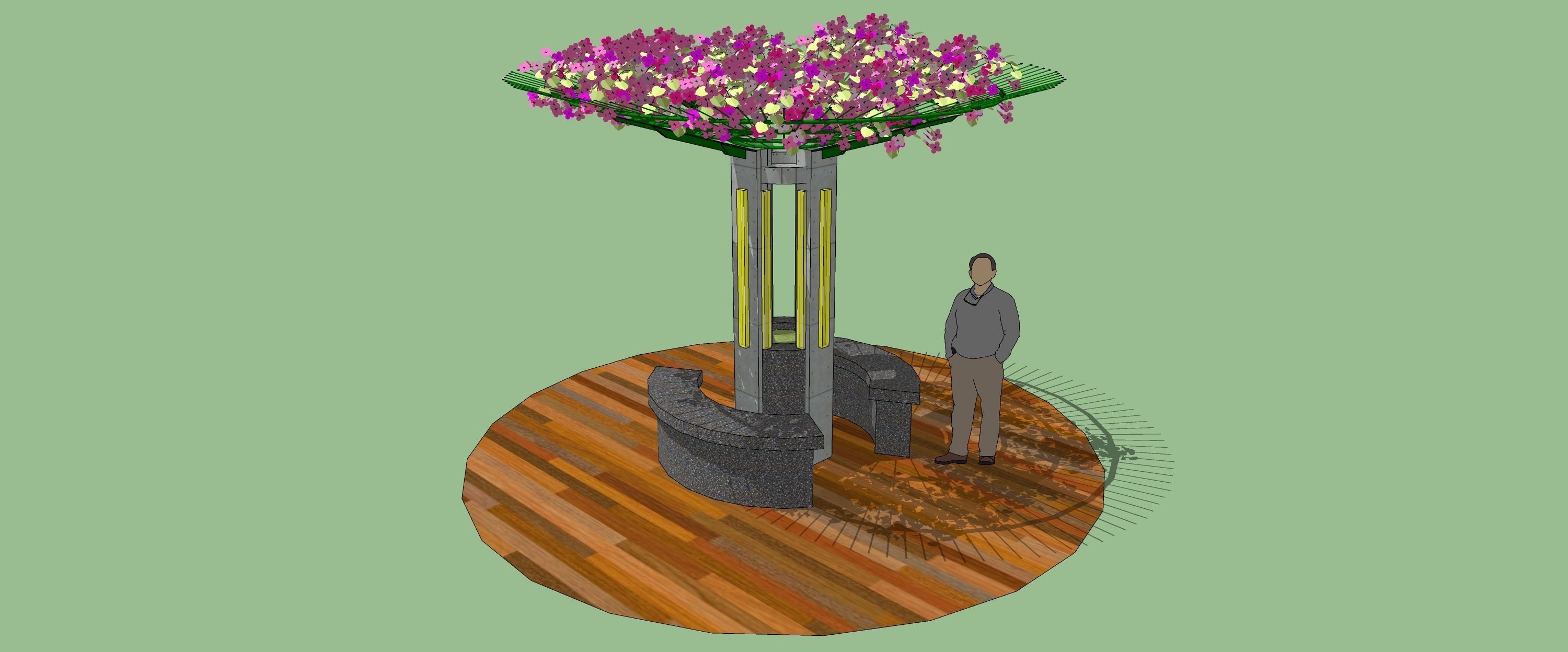 PERGOLA DECORATIVE WITH CLIMBING PLANS 3D SKETCHUP AND AUTOCAD 3D model ...