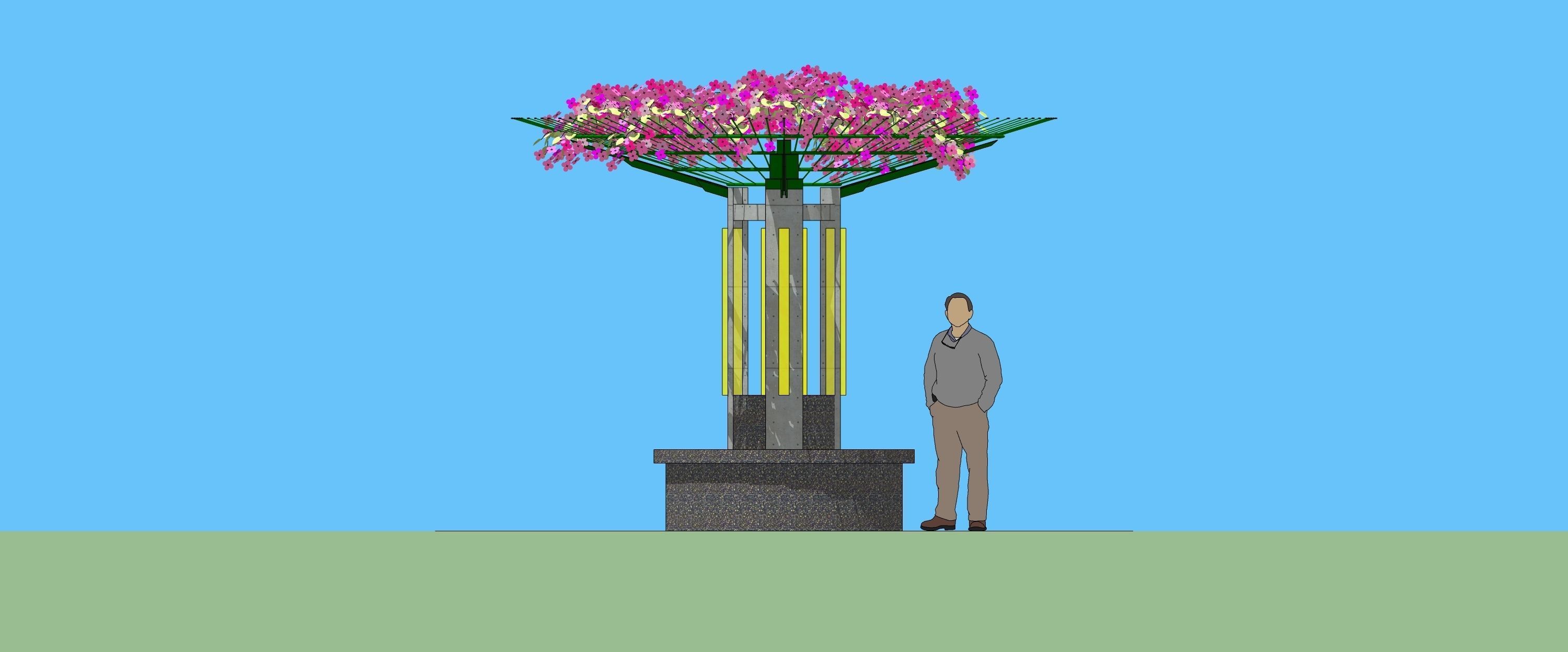 PERGOLA DECORATIVE WITH CLIMBING PLANS 3D SKETCHUP AND AUTOCAD 3D model ...