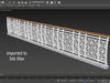 Hand rail fence metal sheet laser cut 3D model rigged | CGTrader