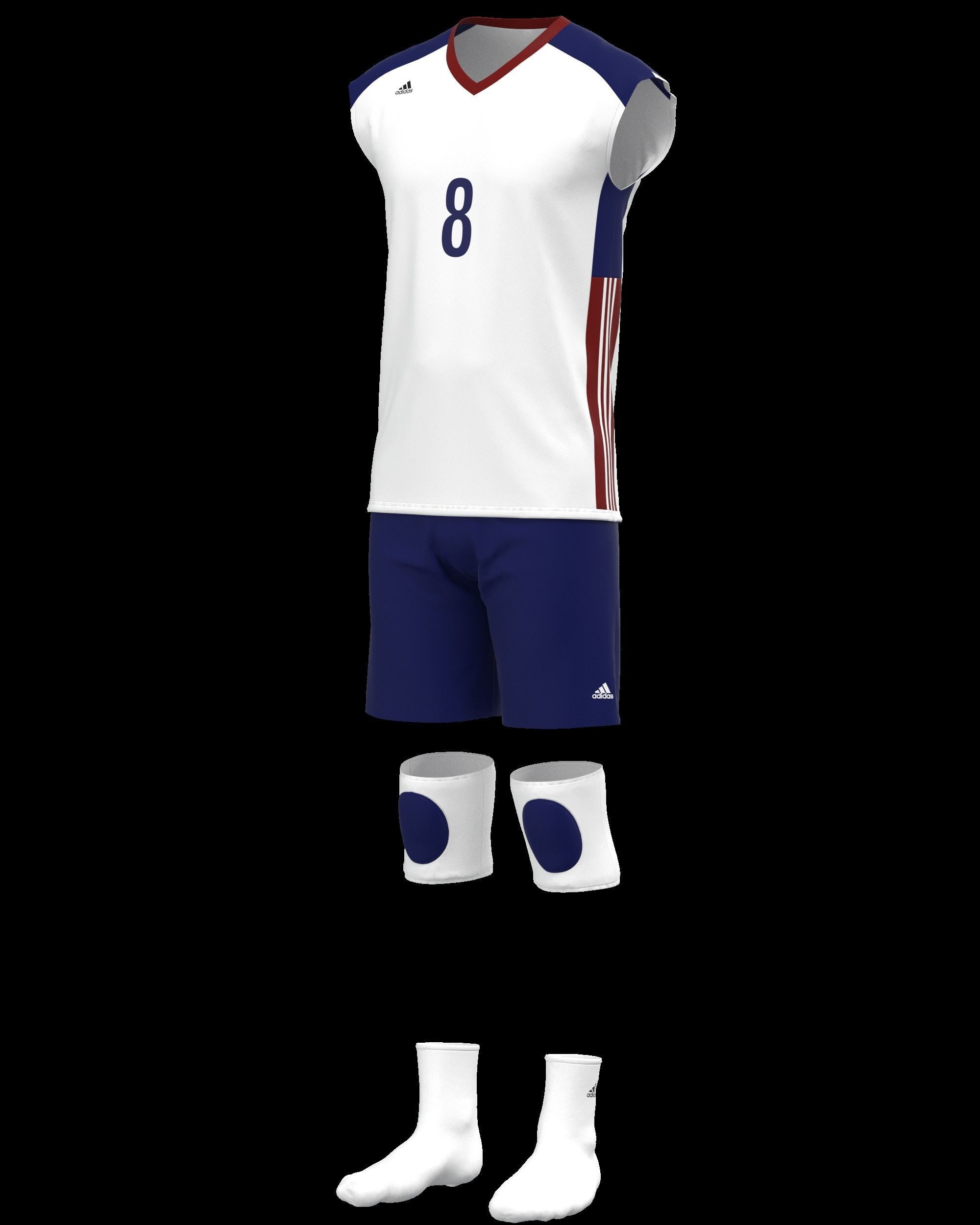 Volleyball outfit 3D model | CGTrader