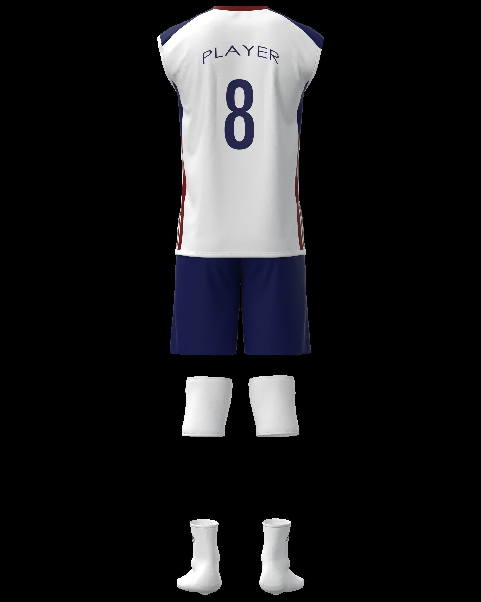 Volleyball outfit 3D model | CGTrader