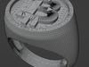 BTC Bitcoin Ring Signet Ring 3d model 3D model | CGTrader