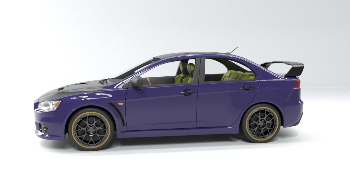 Mitsubishi Lancer Evolution 3d model 3D model | CGTrader