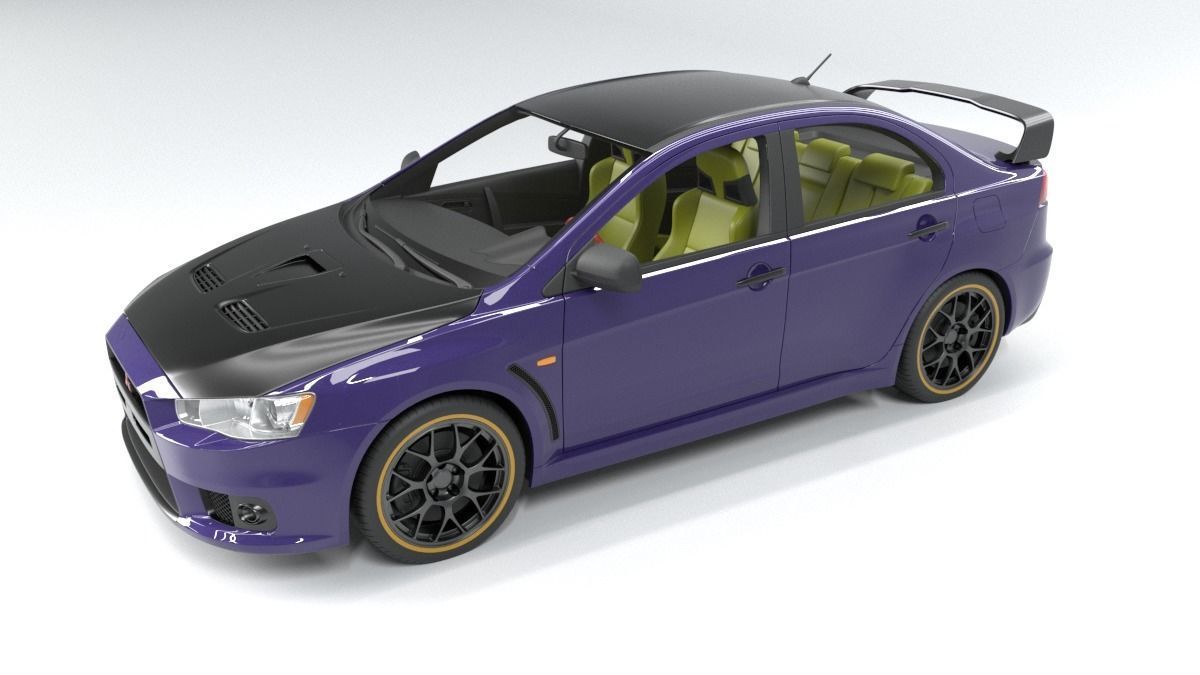 Mitsubishi Lancer Evolution 3d model 3D model | CGTrader
