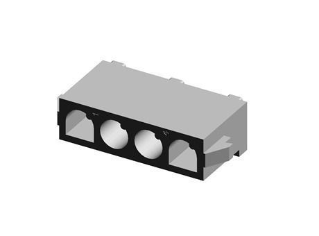 4 way vertical mounted PCB pin header free 3D model | CGTrader