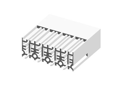 4 way vertical PCB header,7.62mm pitch free 3D model | CGTrader