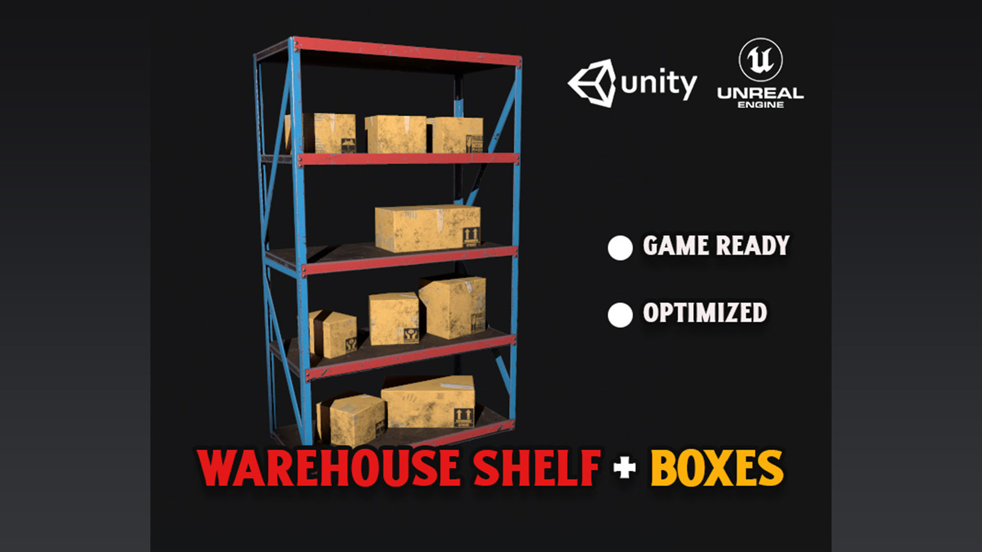 Warehouse Shelf free VR / AR / low-poly 3D model | CGTrader