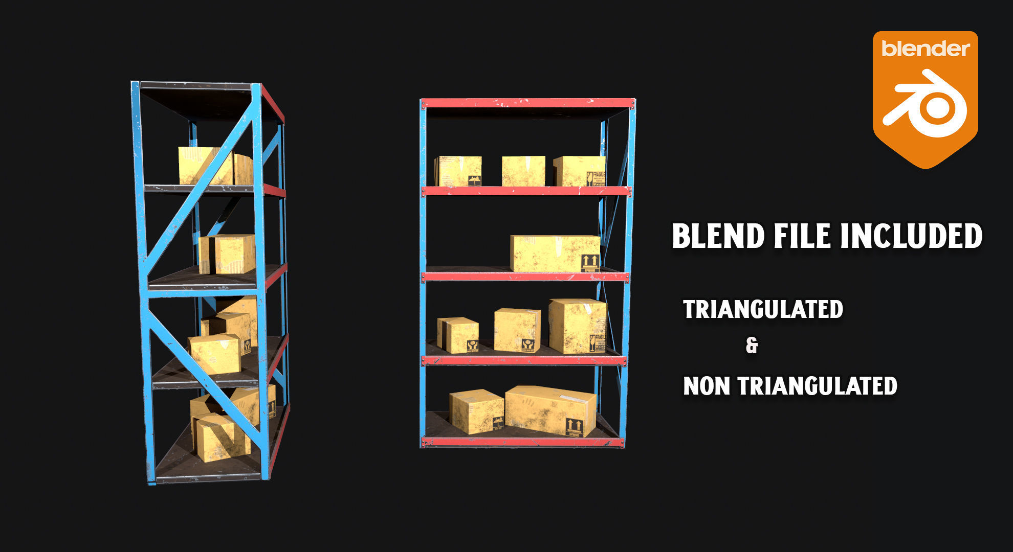 Warehouse Shelf free VR / AR / low-poly 3D model | CGTrader
