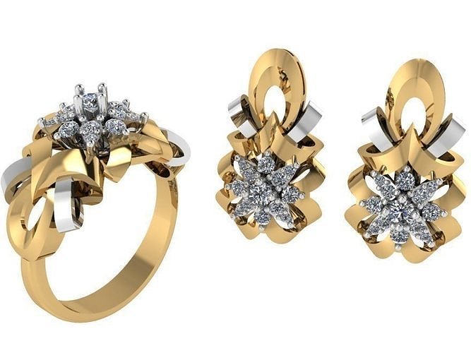 Flower diamond set 2425 3D print model 3D model 3D printable | CGTrader