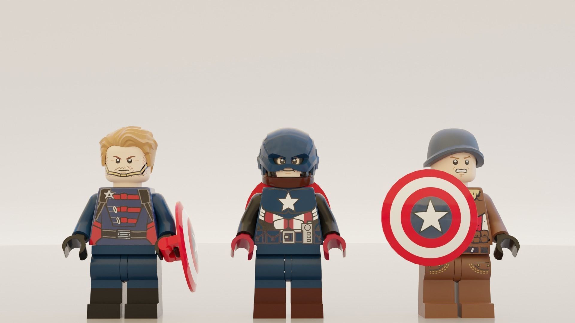 Lego Captain America pack 3D model | CGTrader