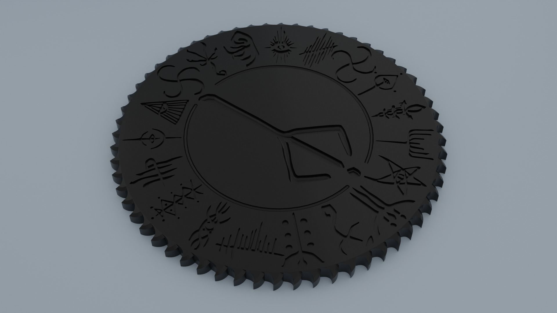 Bloodborne runes coaster 3D model 3D printable | CGTrader