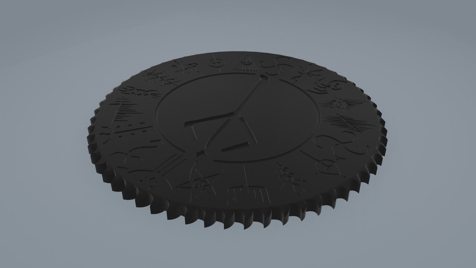 Bloodborne runes coaster 3D model 3D printable | CGTrader