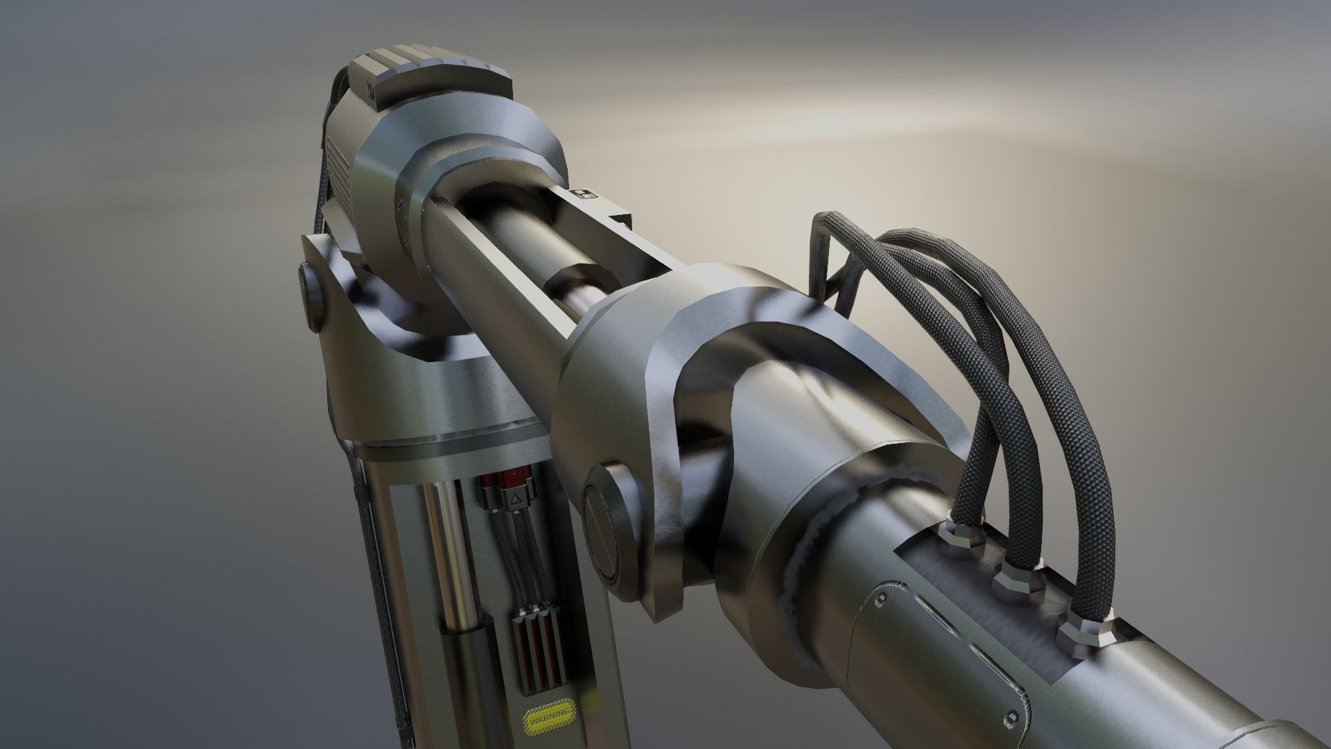 3D model Industrial Robotic Arm with Rigged and Animated VR / AR / low ...