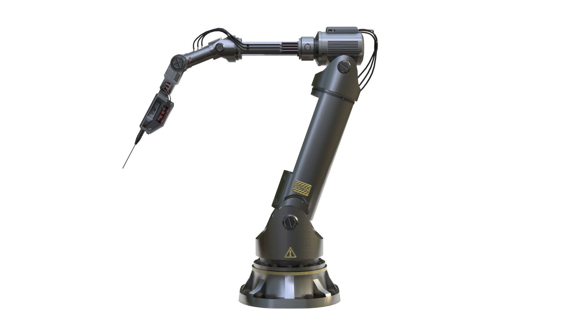 3D model Industrial Robotic Arm with Rigged and Animated VR / AR / low ...