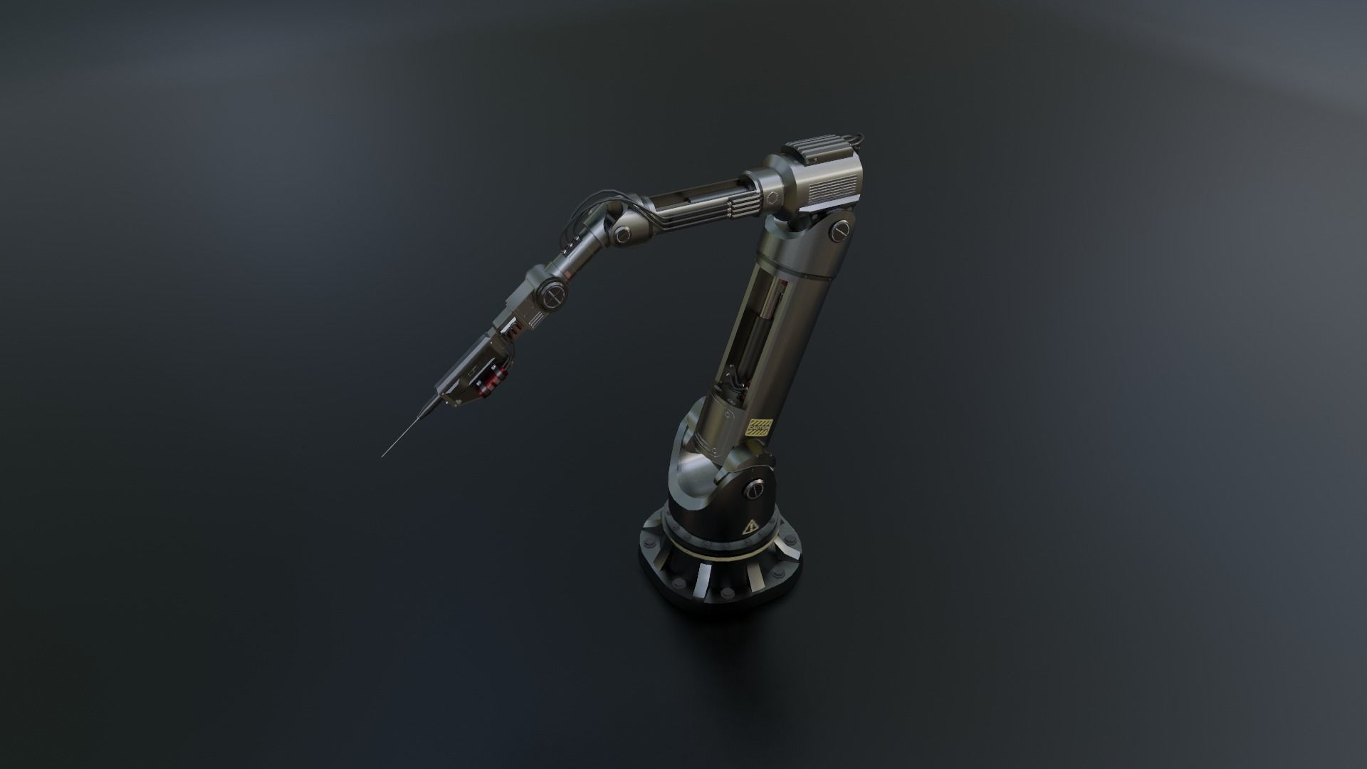 3D model Industrial Robotic Arm with Rigged and Animated VR / AR / low ...